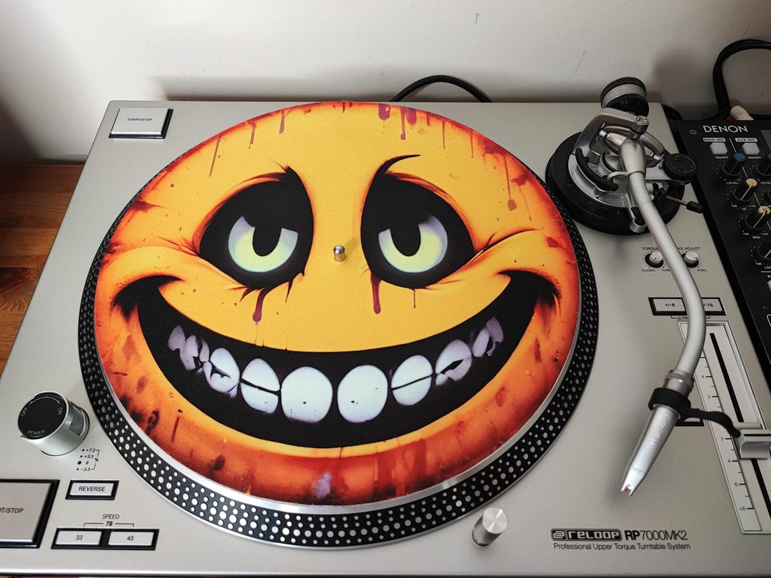 Acid House Smiley Face Slipmat: Rave Music Nostalgia - Etsy