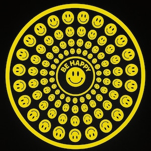 Acid House Smiley Face Slipmat: Rave DJ Turntable Accessory - Etsy