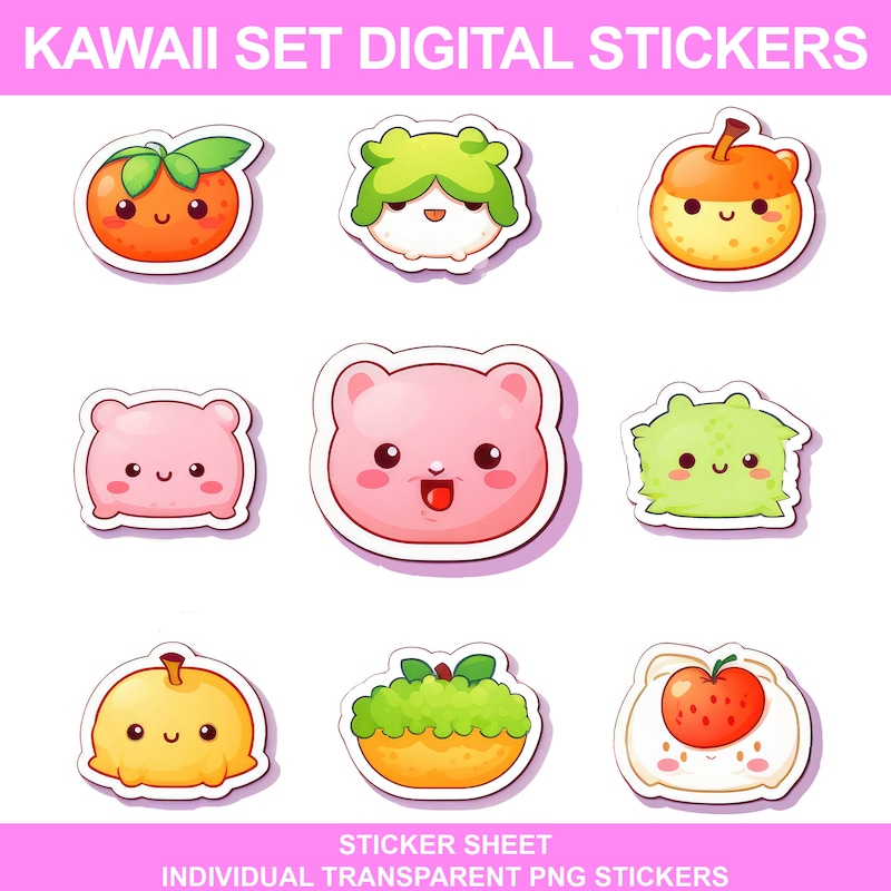 Kawaii Sticker - Etsy