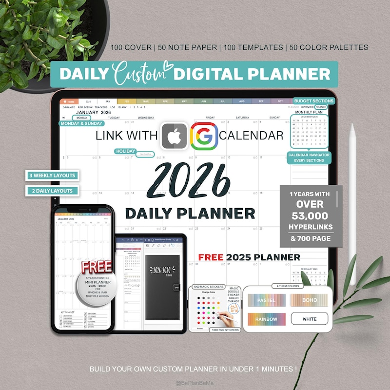 Virtual 2026 Calendar - Etsy