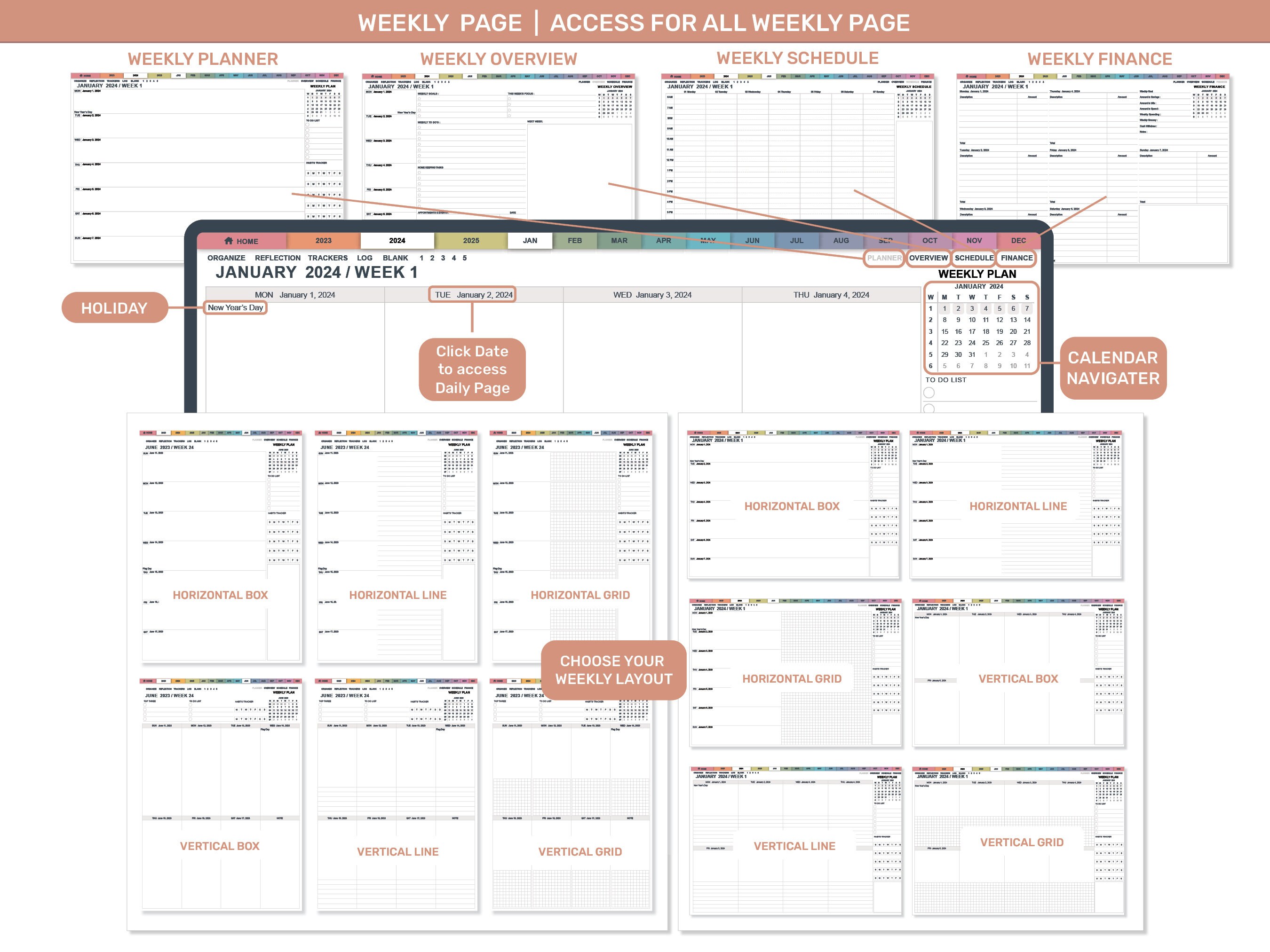 Digital Planner Goodnotes Ipad Planner Digital Journal - Etsy