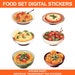 Food Digital Stickers, Food Sticker Sheet, Spaghetti Clipart, Pasta ...