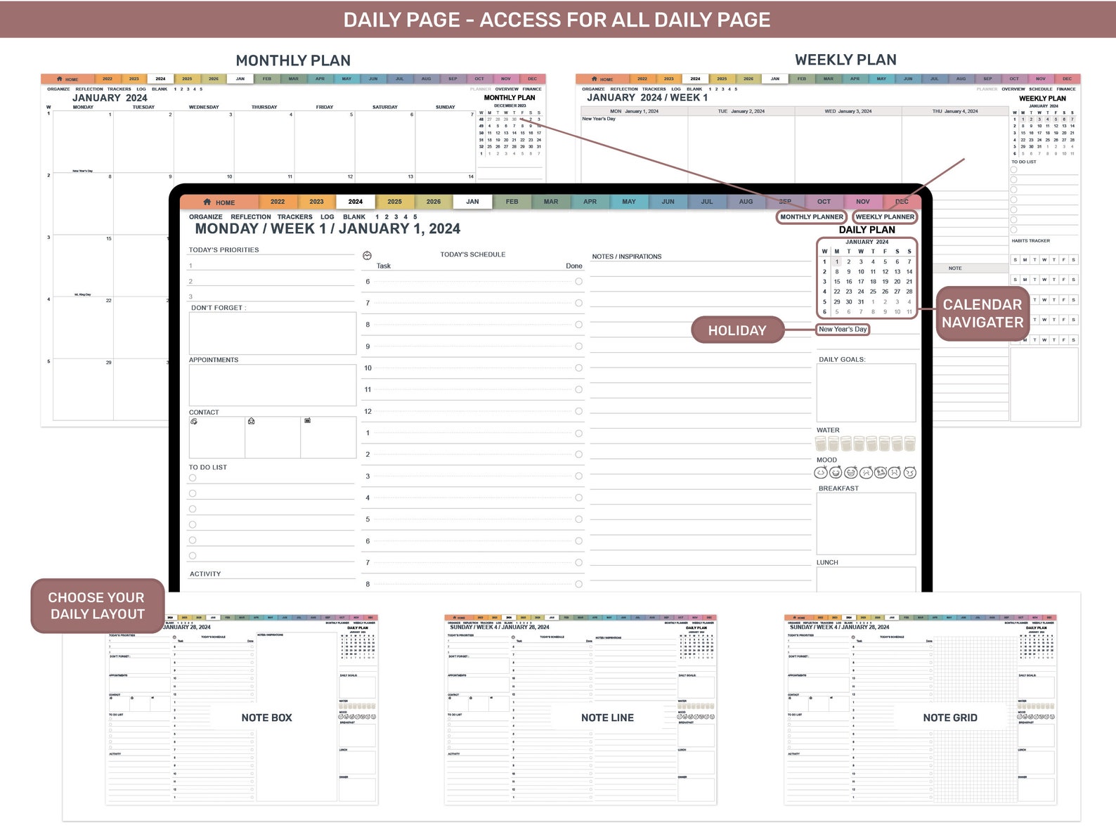 Digital Planner Goodnotes Ipad Planner Digital Journal - Etsy