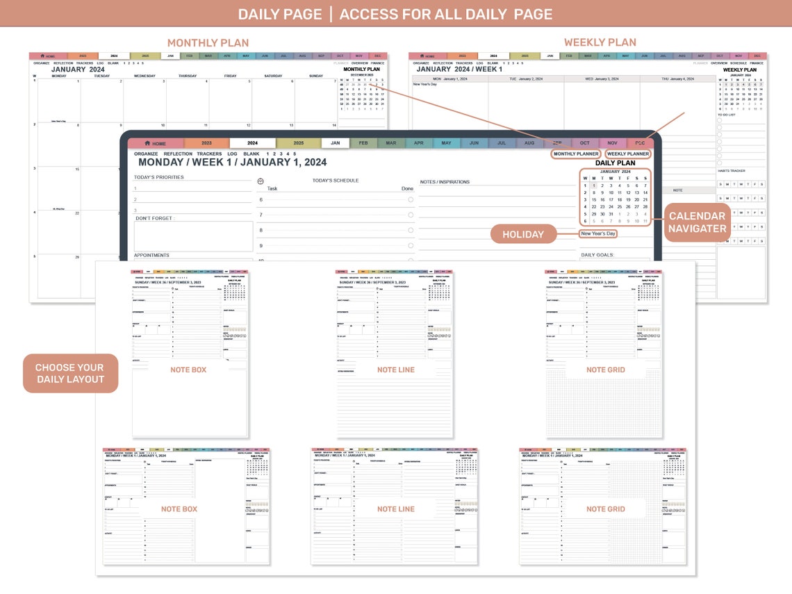 Digital Planner Goodnotes Ipad Planner Digital Journal - Etsy