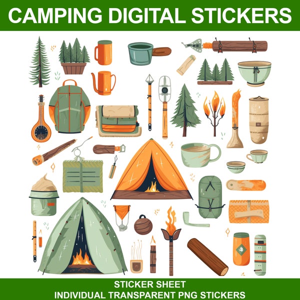 Camping Sticker - Etsy