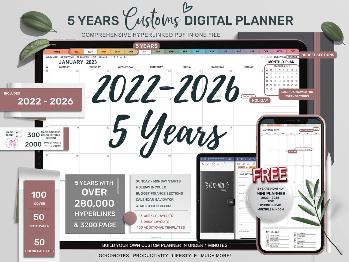Digital Planner Goodnotes Ipad Planner Digital Journal - Etsy
