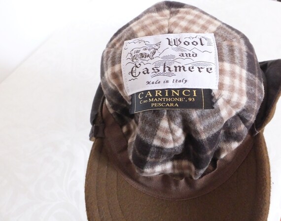 Vintage Cashmere hunting cap, Made in Italy, artisan,… - Gem