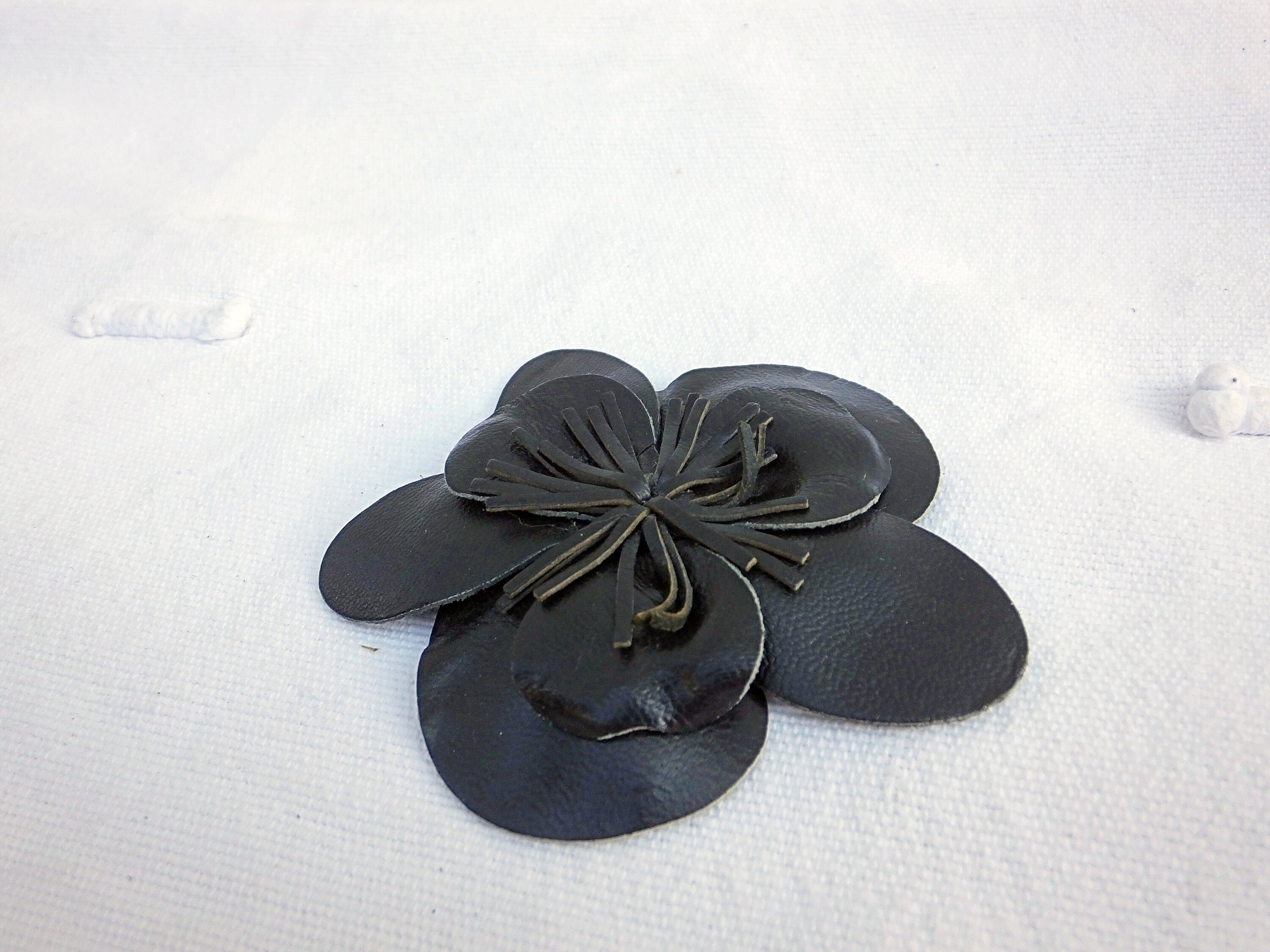 Vintage Italian Artisan Made Leather Brooch or Pin - Four Colors ...