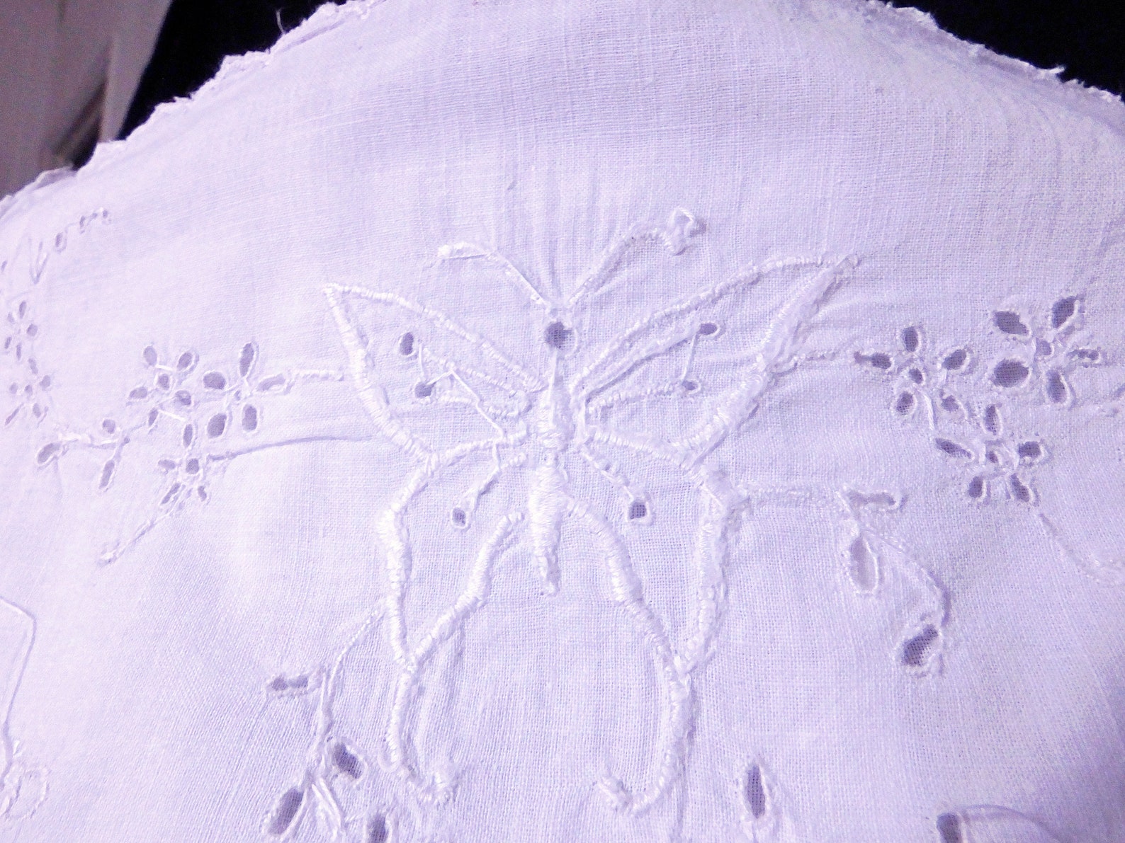 Victorian Handmade Hand Embroidered French Nighty - Butterfly Motif ...