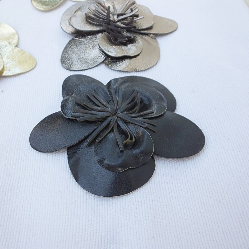 Leather Brooch - Etsy