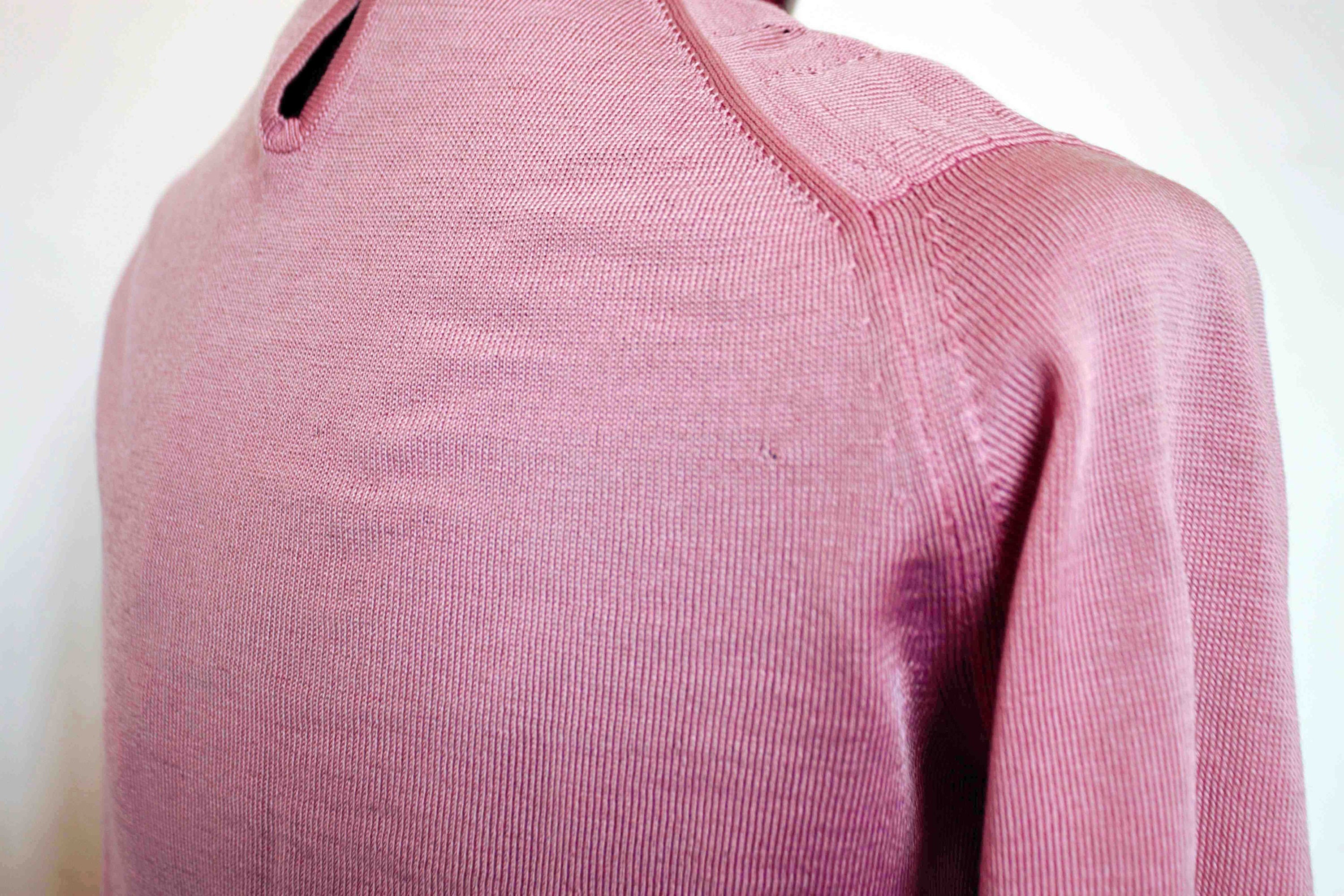 Vintage French Knit Dusty Pink Knit Sweater - Light Weight - Long ...