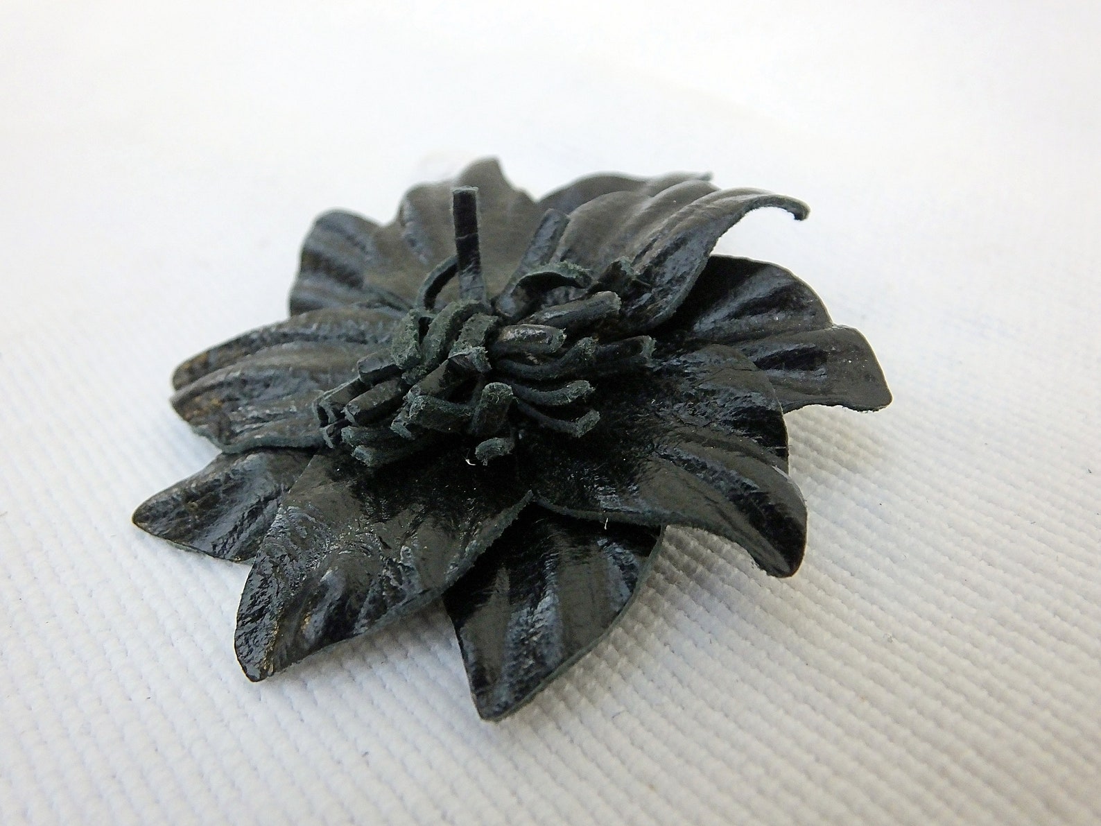 Vintage Italian Artisan Made Leather Brooch or Pin - Four Colors ...