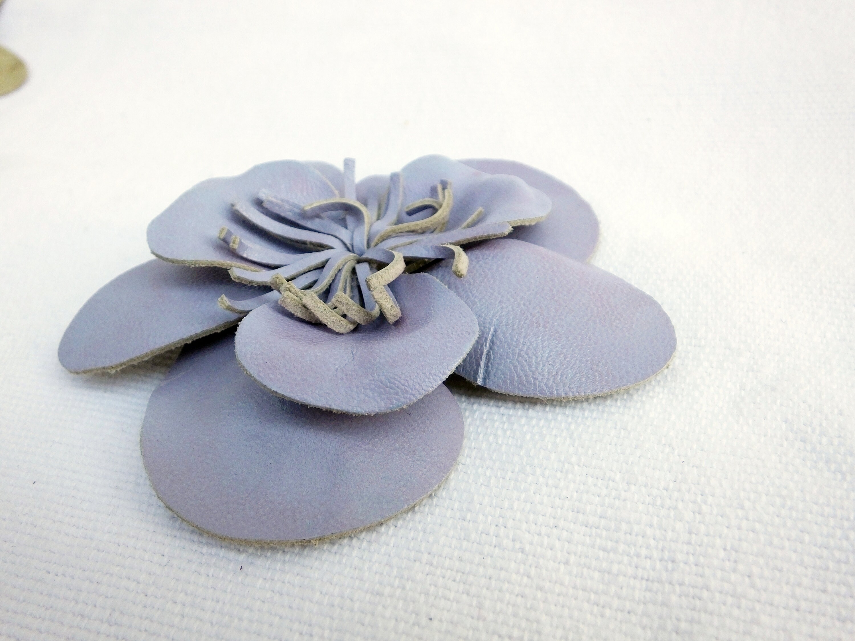 Vintage Italian Artisan Made Leather Brooch or Pin - Four Colors ...