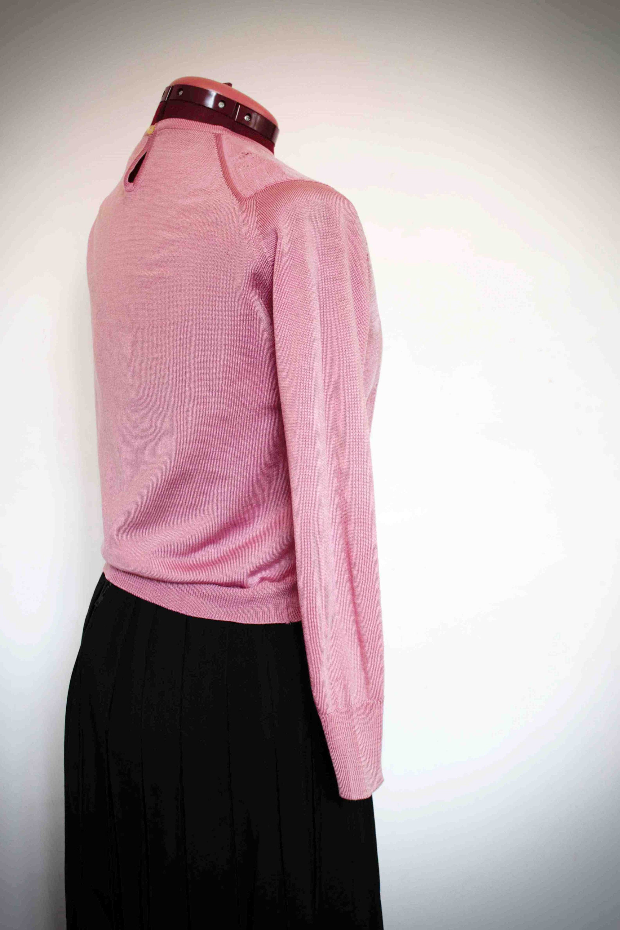 Vintage French Knit Dusty Pink Knit Sweater - Light Weight - Long ...