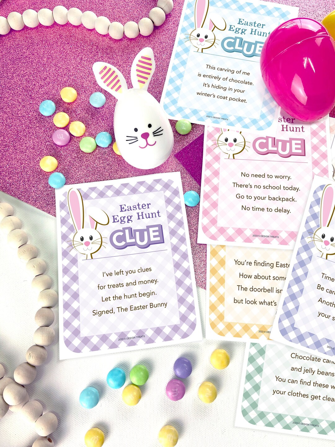Easter Egg Scavenger Hunt Clue Cards - Indoor Easter Game - Treasure ...