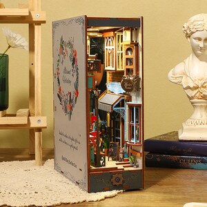 DIY Book Nook Kit Handmade Models Creative Desktop Ornaments Book Nook ...
