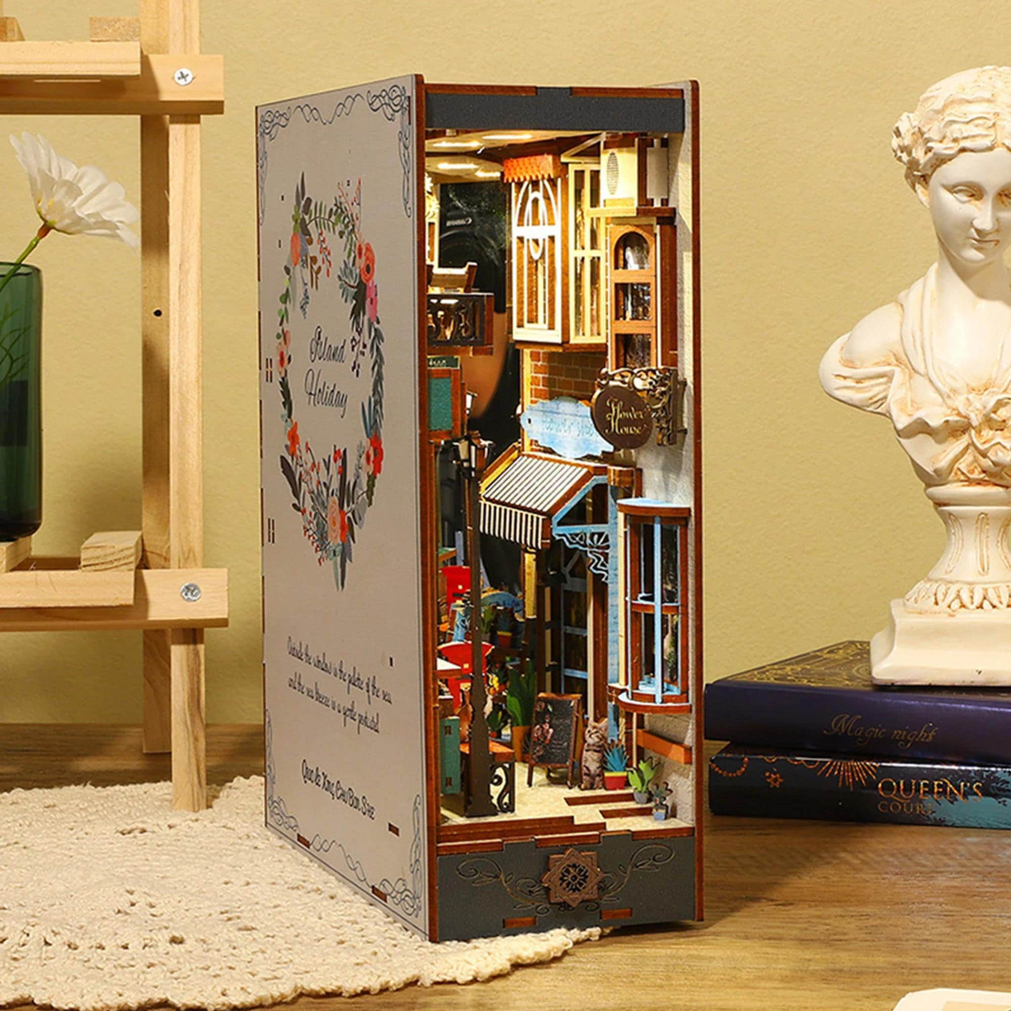 DIY Book Nook Kit Handmade Models Creative Desktop Ornaments Book Nook ...