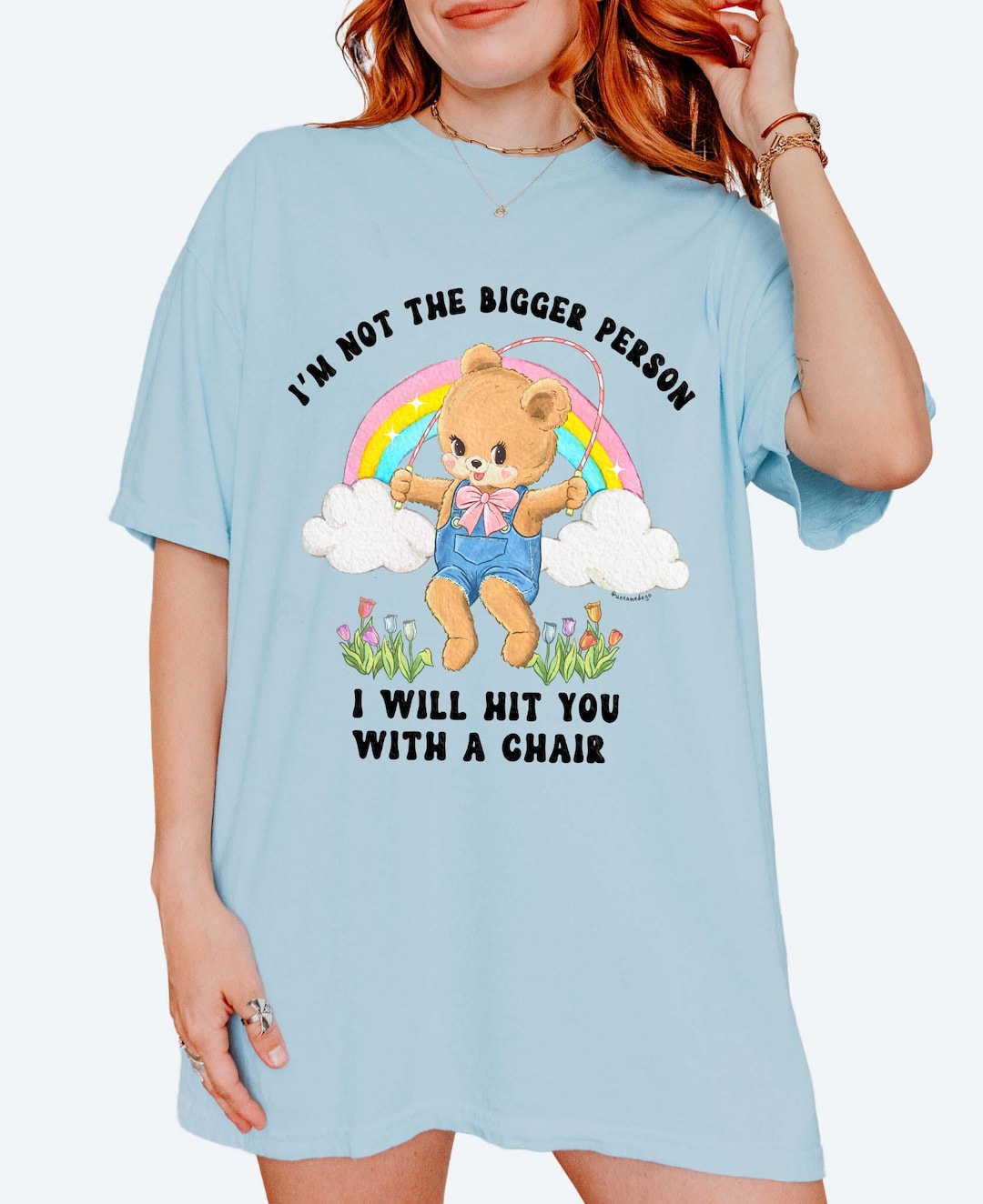 I'm Not the Bigger Person I Will Hit You With A Chair Graphic Tee - Etsy