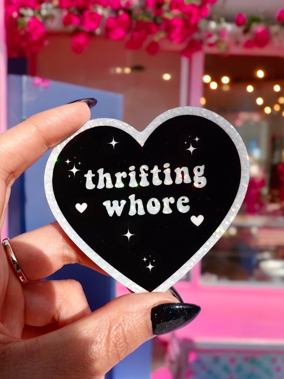 Thrifting Whore Waterproof Sticker, Funny Sticker, Thrift Store Sticker ...