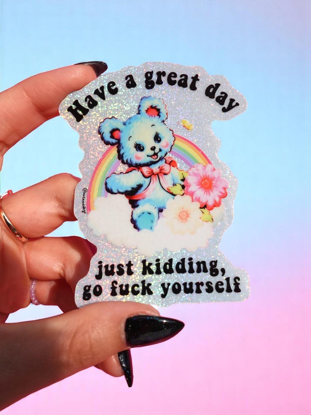 Have A Great Day Just Kidding Waterproof Sticker, Funny Sticker, Cute ...