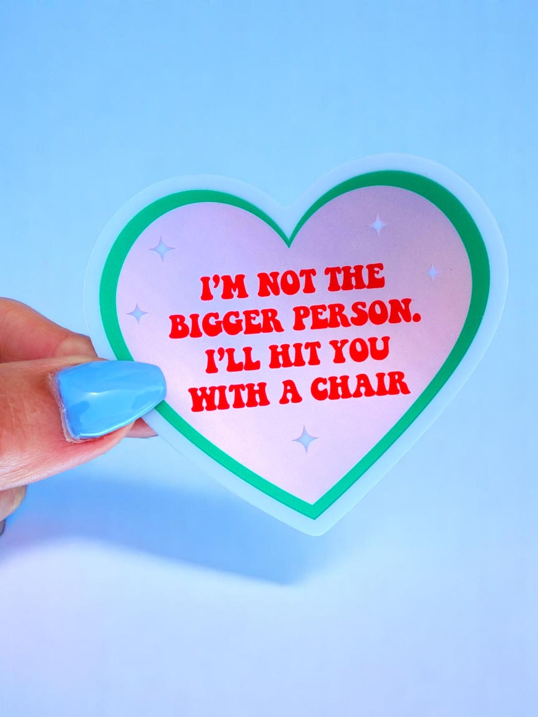 I'll Hit You With A Chair Sticker: Funny Waterproof Vinyl Decal - Etsy