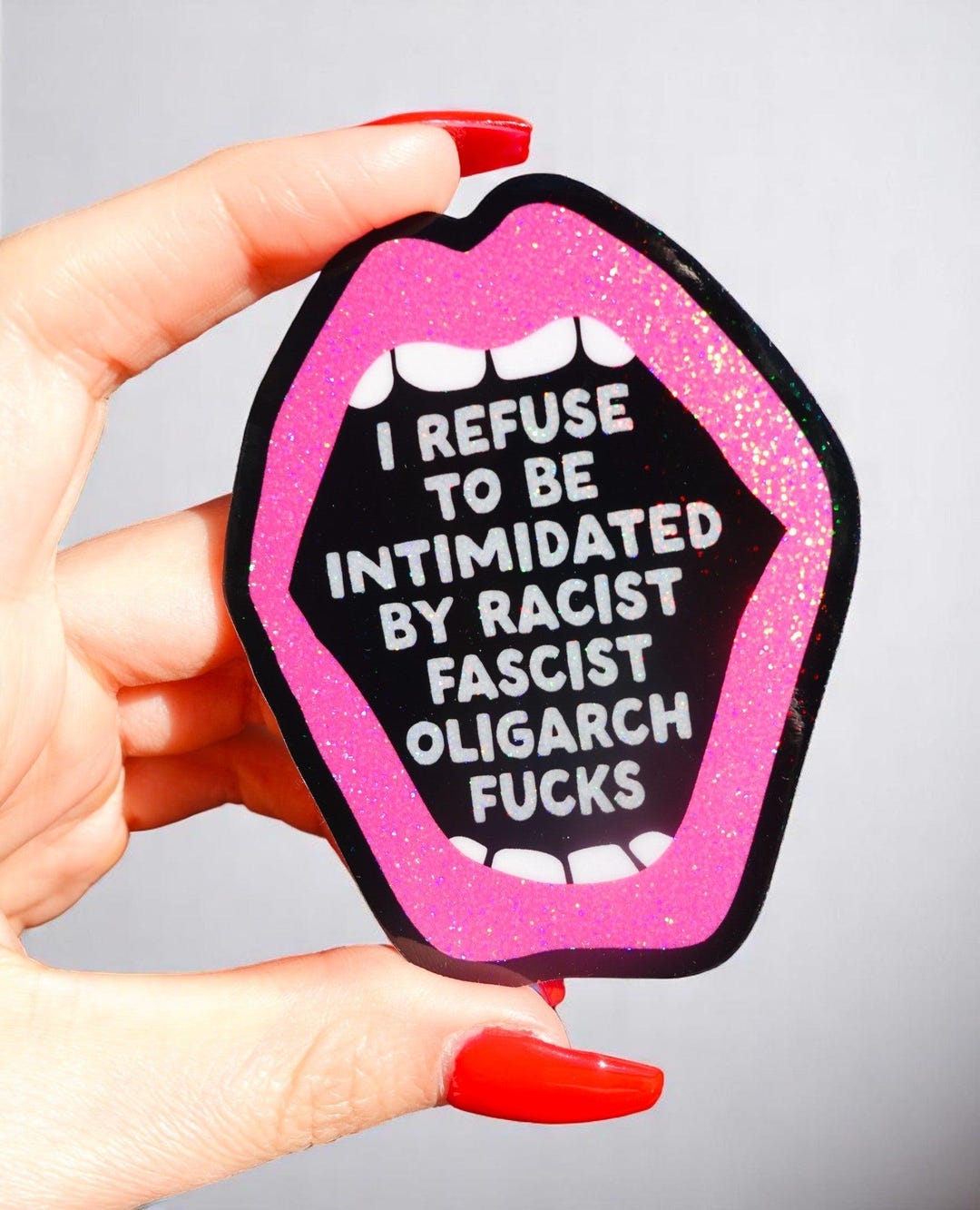 Anti-fascist Statement Sticker – Bold Feminist Vinyl Decal for Protest ...