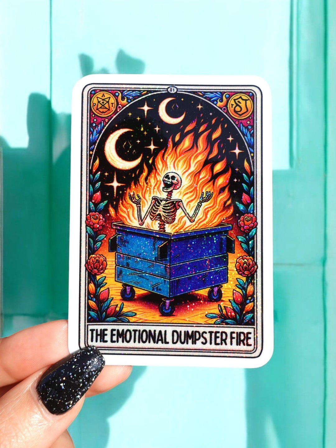 The Emotional Dumpster Fire Tarot Card - Etsy