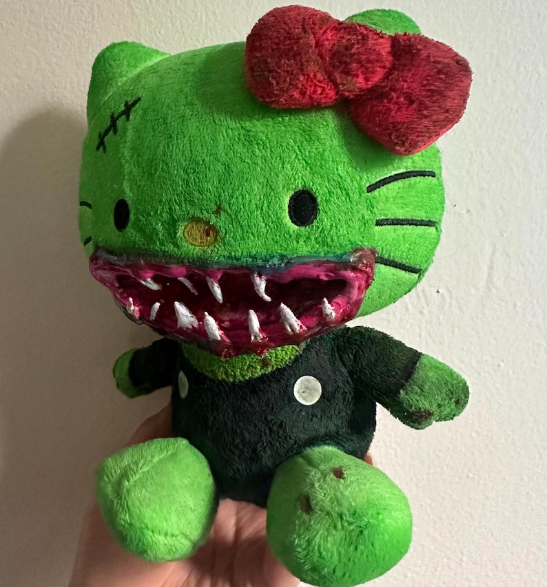 Hello Kitty Inspired Custom Handmade Horror Plushie Frankenstein ...