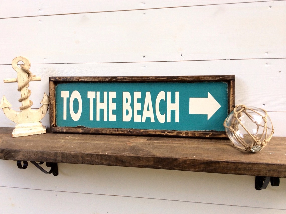 To the Beach Sign Beach Sign CUSTOM COLORS AVAILABLE | Etsy