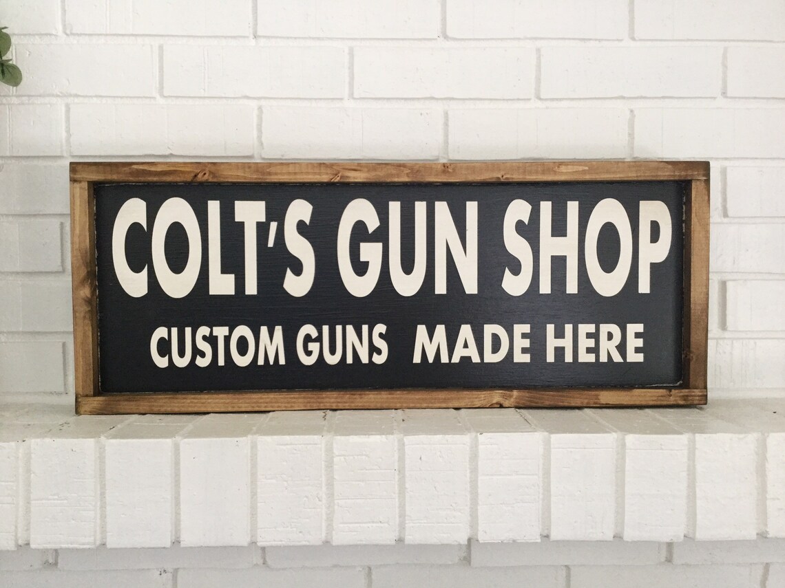 Custom Gun Shop Sign Personalized Gun Shop Sign - Etsy