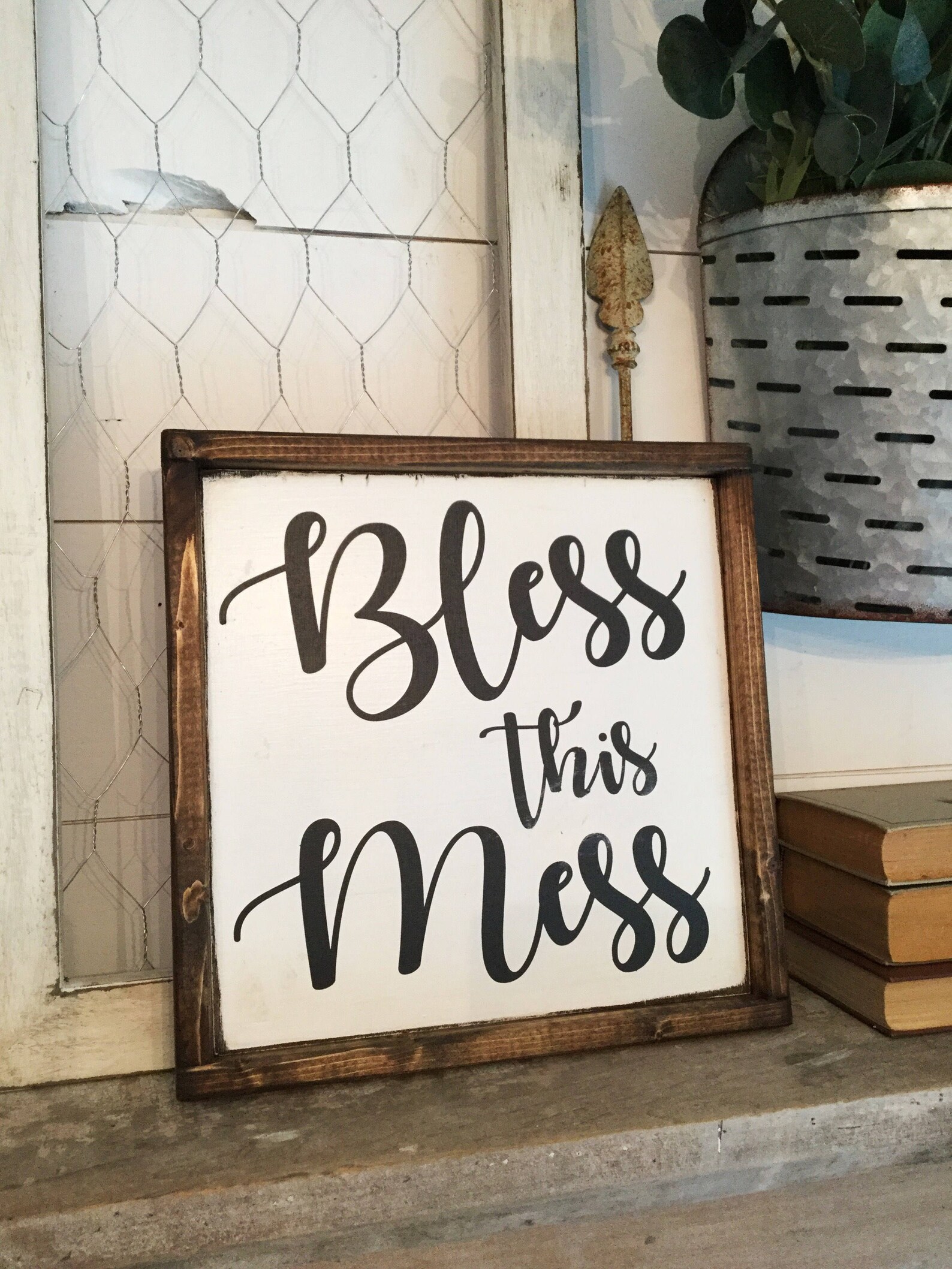 Bless This Mess Sign - Etsy
