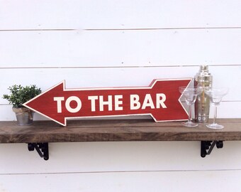 Bar Arrow Sign - Etsy