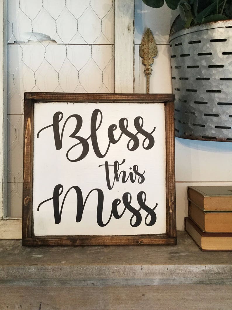 Bless This Mess Sign | Etsy