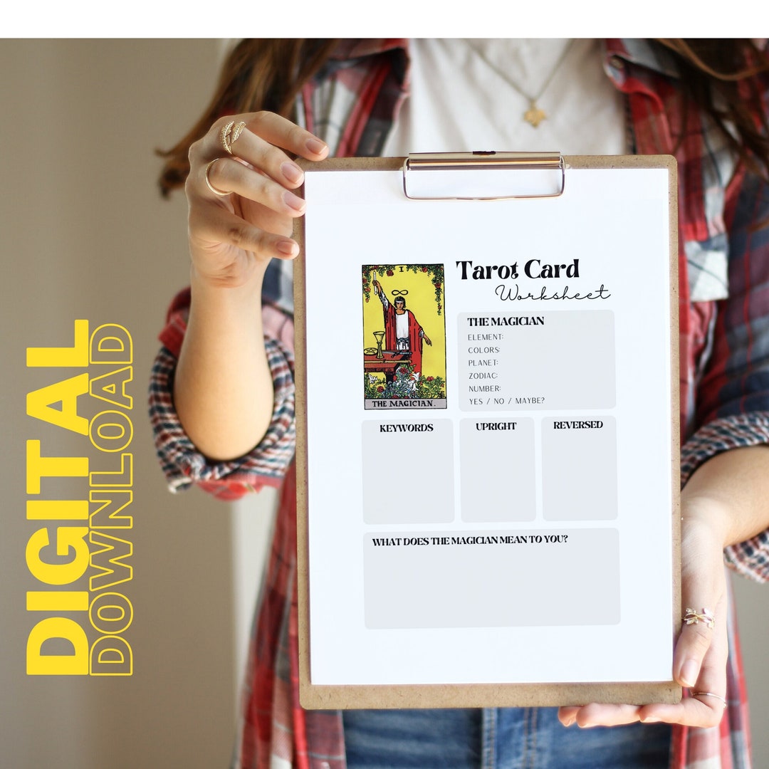 78 Page Tarot Journal Printable Study Guide Grimoire Page - Etsy