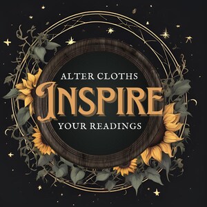 Sunflower Alter Cloth - Tarot Divination Alter Cloth Distressed Vintage ...