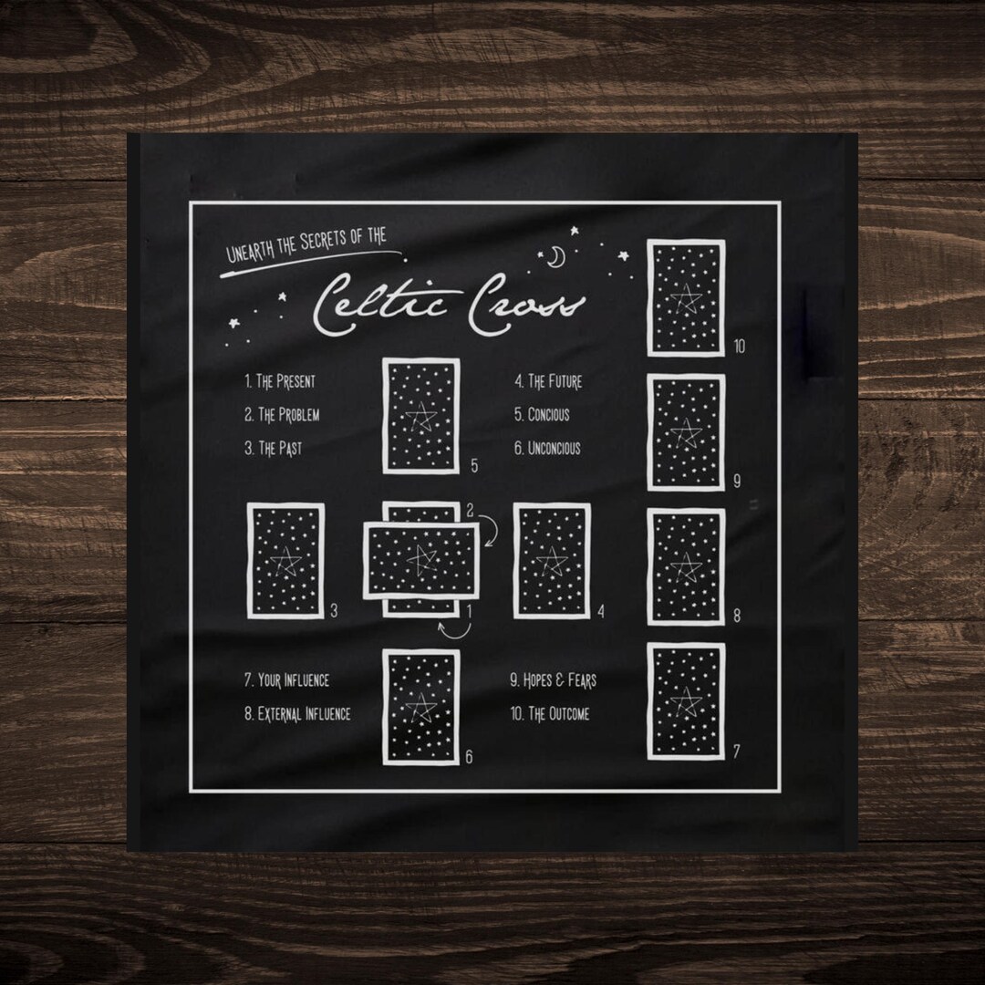 The Celtic Cross - Tarot Alter Cloth, Witchcraft Divination Tools ...