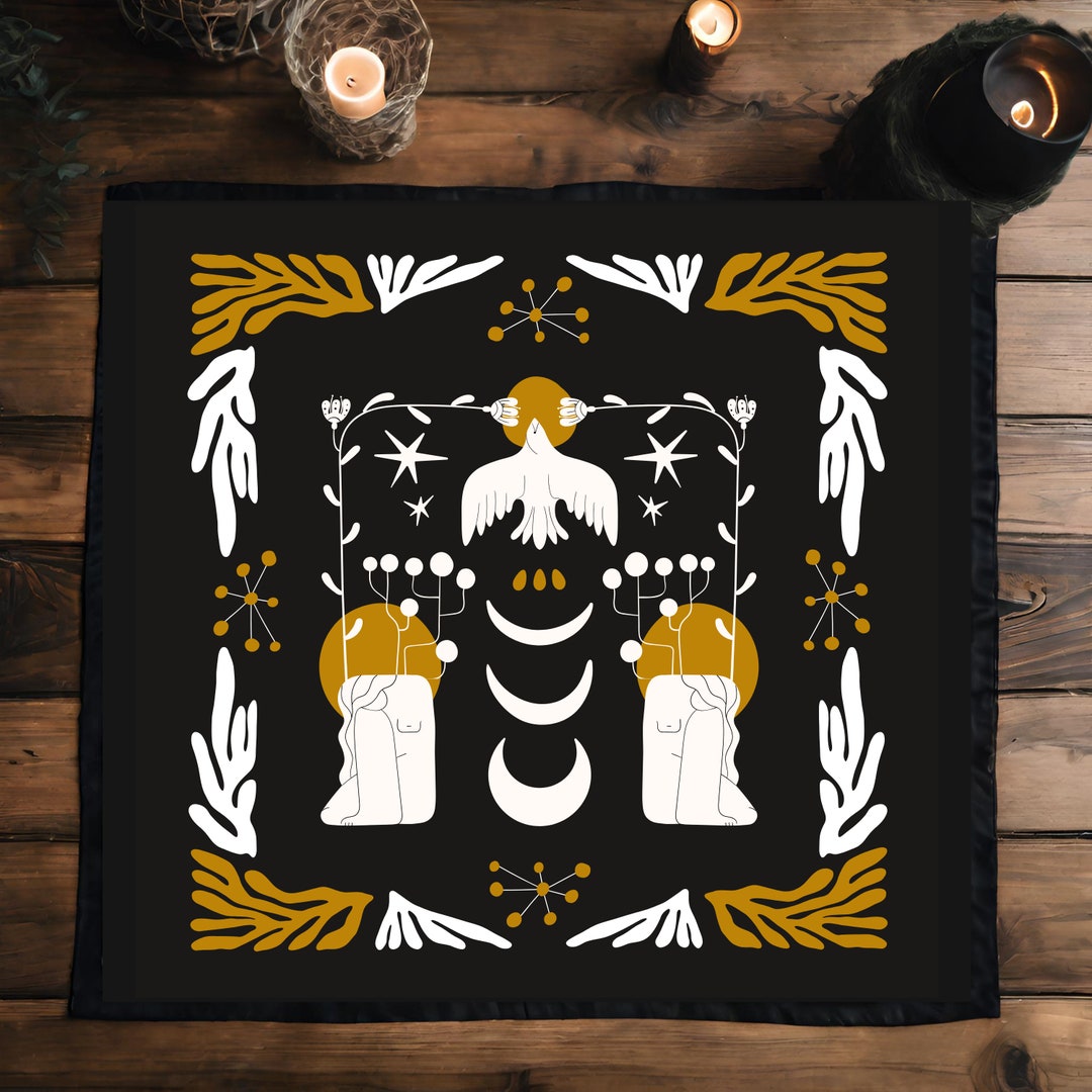 Dual Spirit Alter Cloth Tarot Reading Tool Divination Witchcraft Magic ...