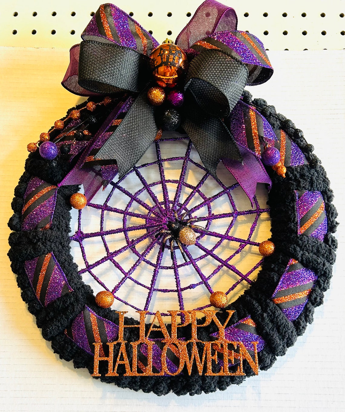 Newhalloween Spider Web Yarn Door Wreath2024 - Etsy