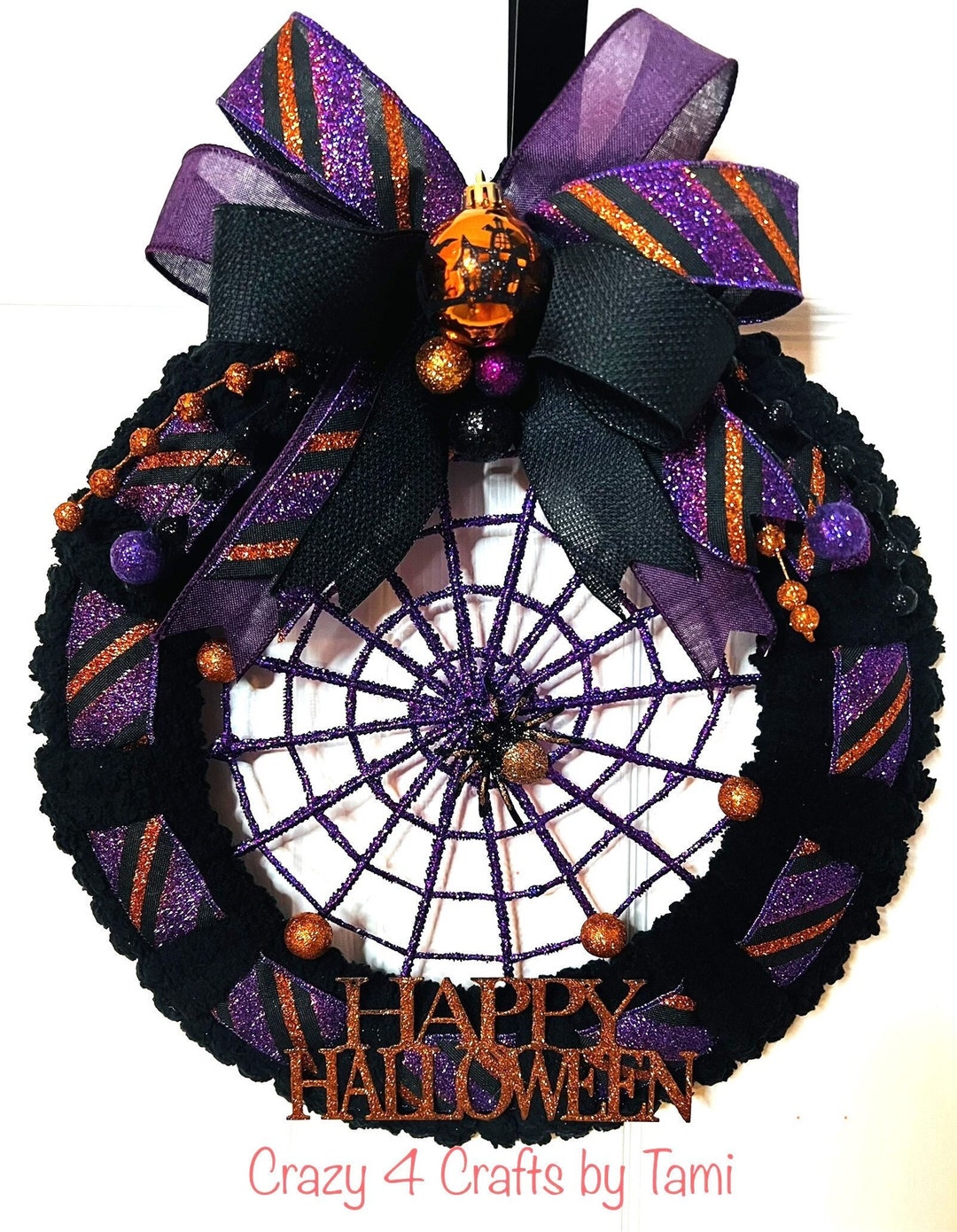 Newhalloween Spider Web Yarn Door Wreath2024 - Etsy