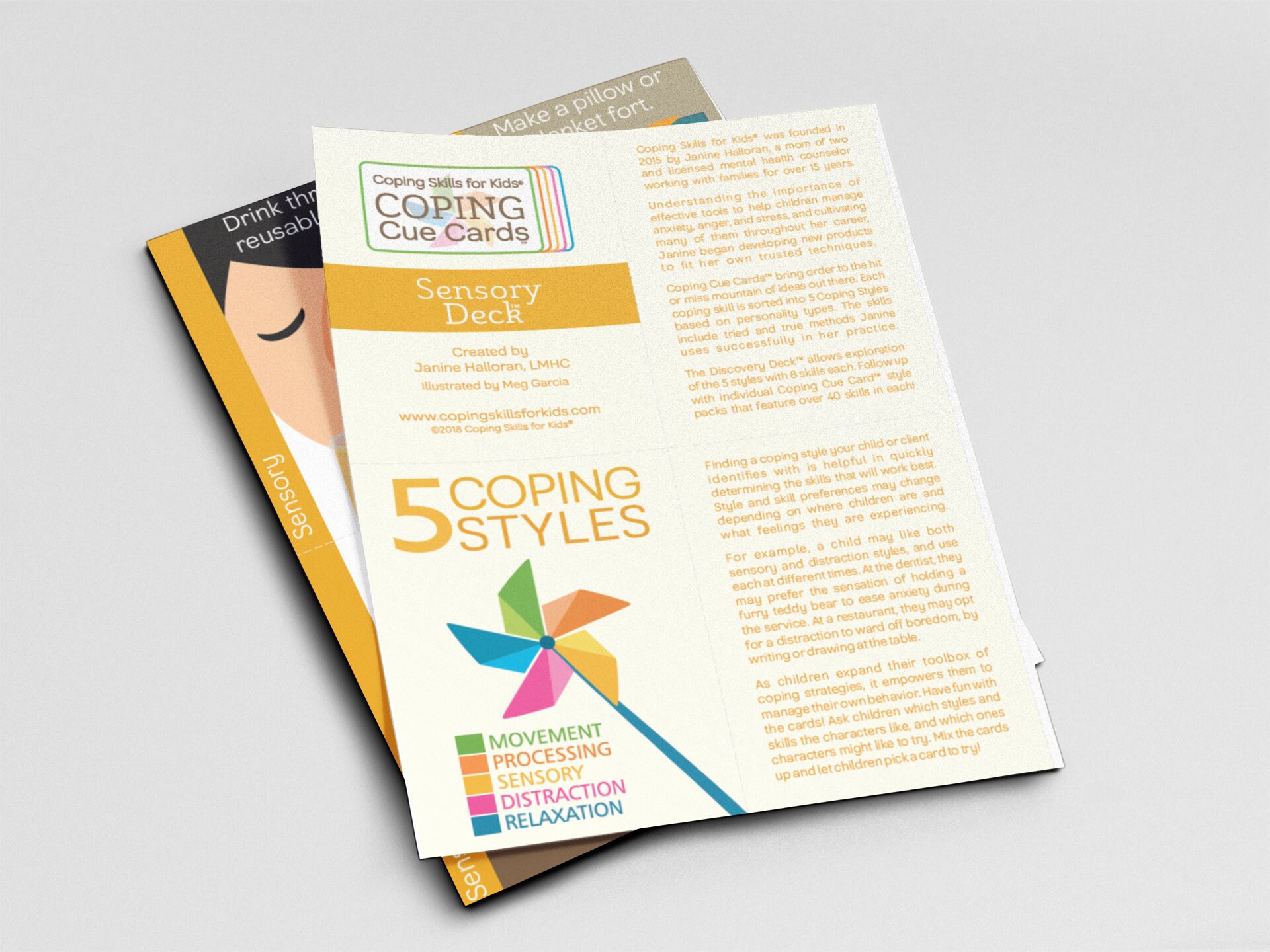 Coping Cue Cards Sensory Deck Coping Skills for Kids Printable Coping ...