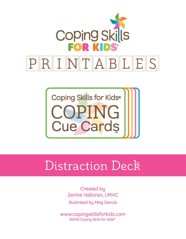 Coping Cue Cards Distraction Deck Coping Strategies for Kids Coping ...
