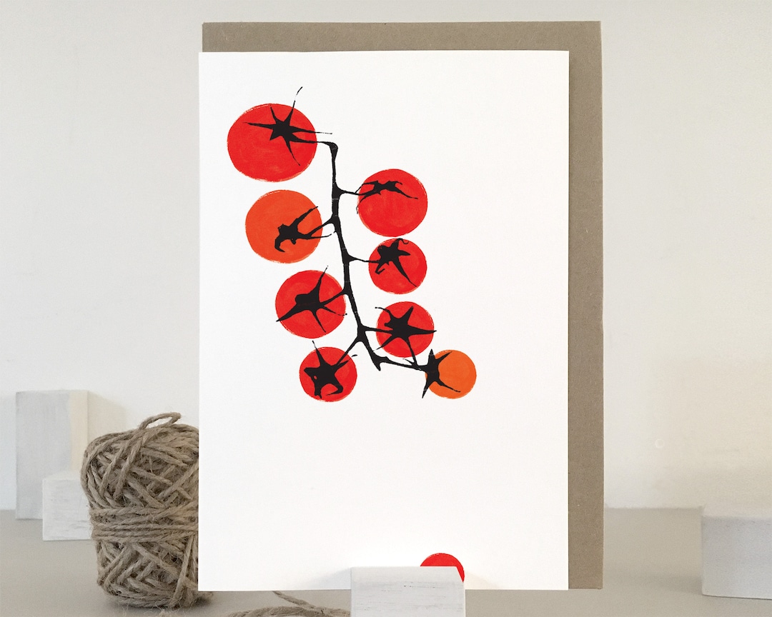 Tomato Note Card | Blank Note Card | Tomato Greeting Card | Everyday ...