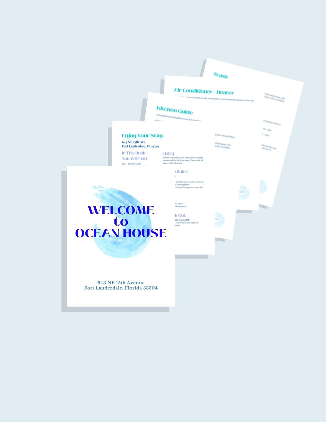 Welcome Packet. Airbnb, VRBO, Short Term Rental. Beach House Theme - Etsy