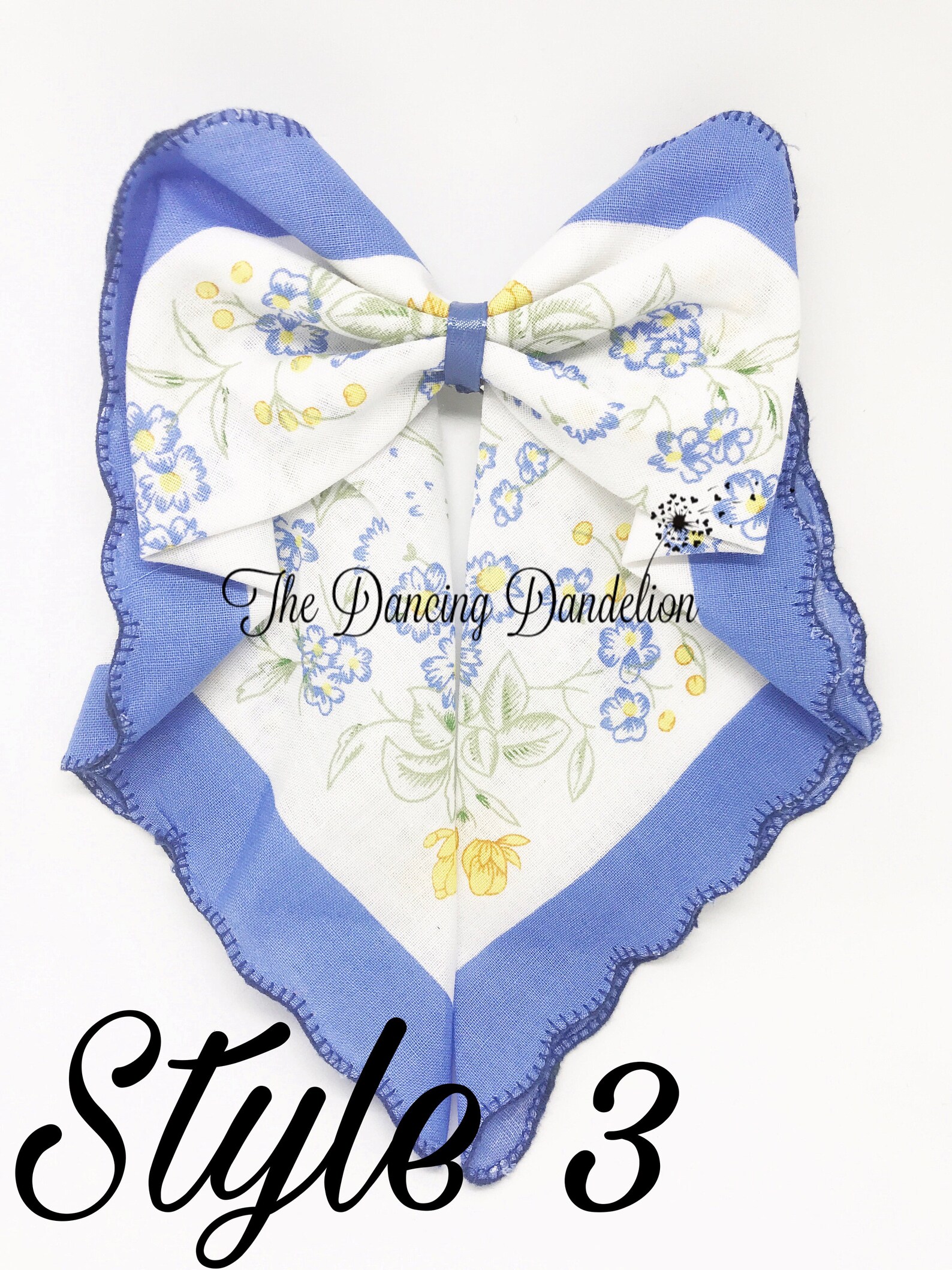 Kerchief Bow // Hankie Bow // Vintage // Handkerchief Bow // Bow ...