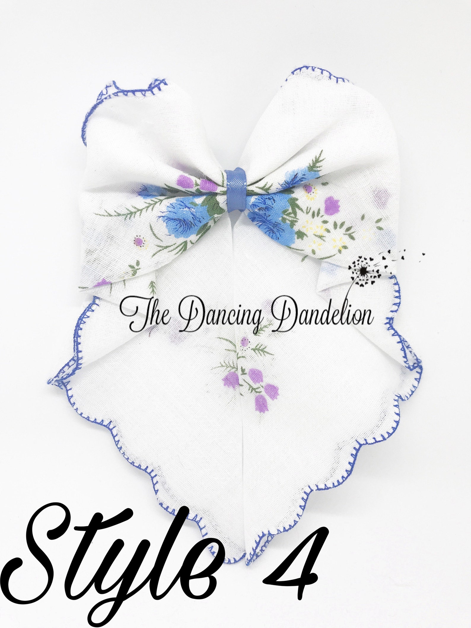 Kerchief Bow // Hankie Bow // Vintage // Handkerchief Bow // Bow ...