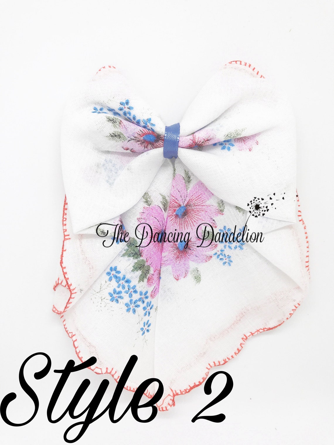 Kerchief Bow // Hankie Bow // Vintage // Handkerchief Bow // Bow ...