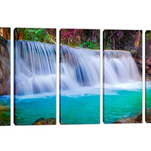 Forest Waterfall Wall Art Canvas Print. Forest Art, Forest Scenery ...