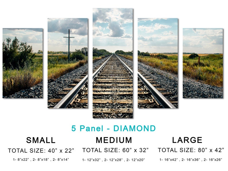 Train Railroad Track Wall Art Canvas Print. Landscape Print - Etsy