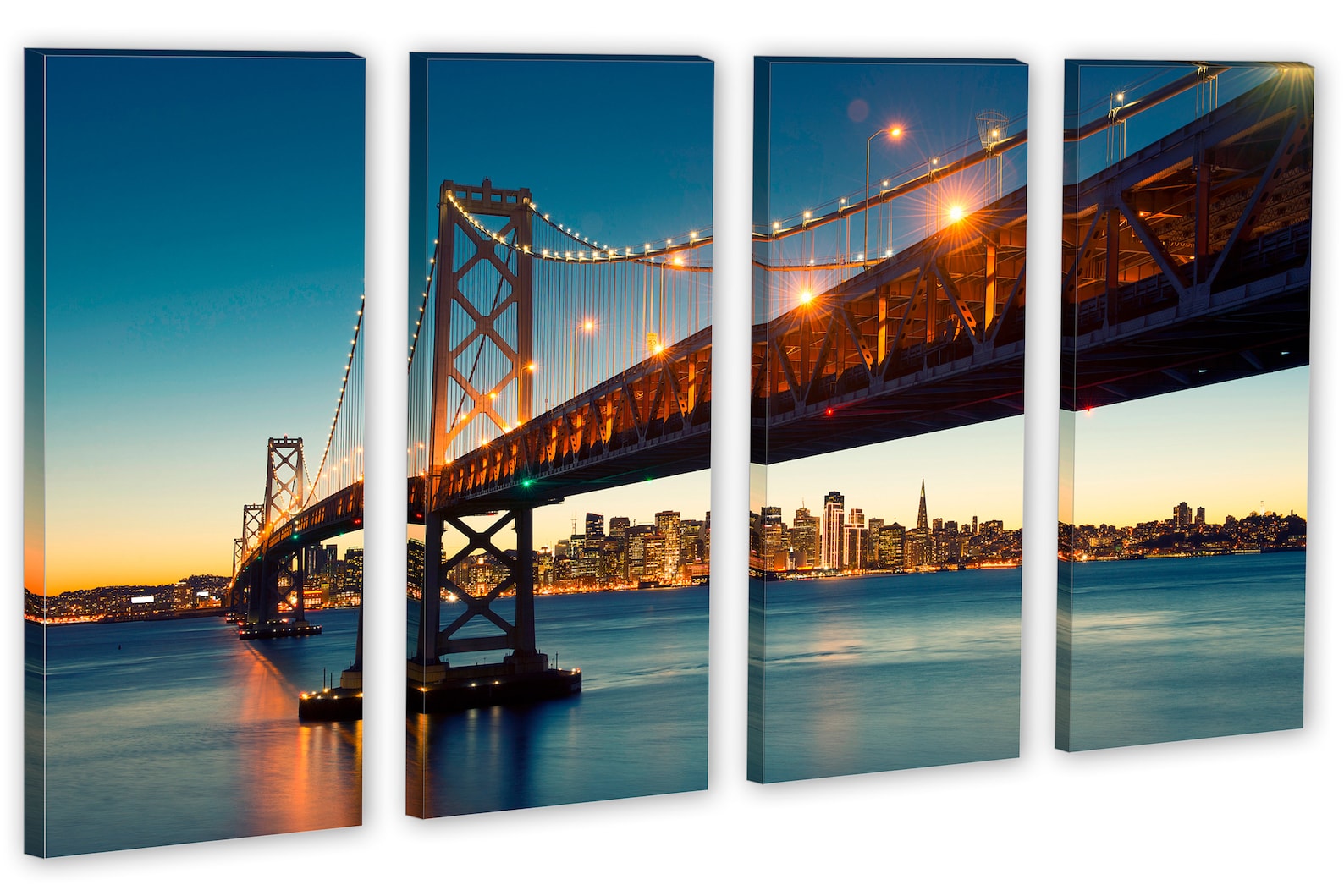 Bay Bridge Wall Art San Francisco Skyline Large Canvas Print - Etsy