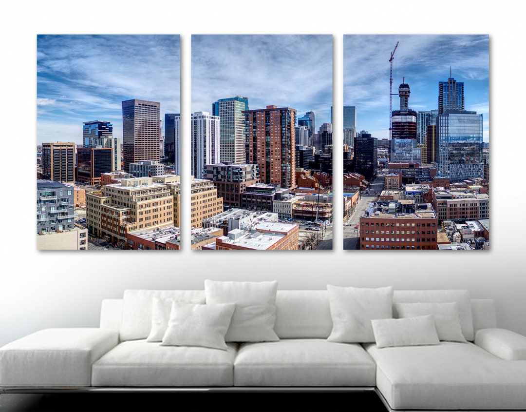 Denver, Colorado Skyline Canvas Print Wall Art. Denver CO, USA ...